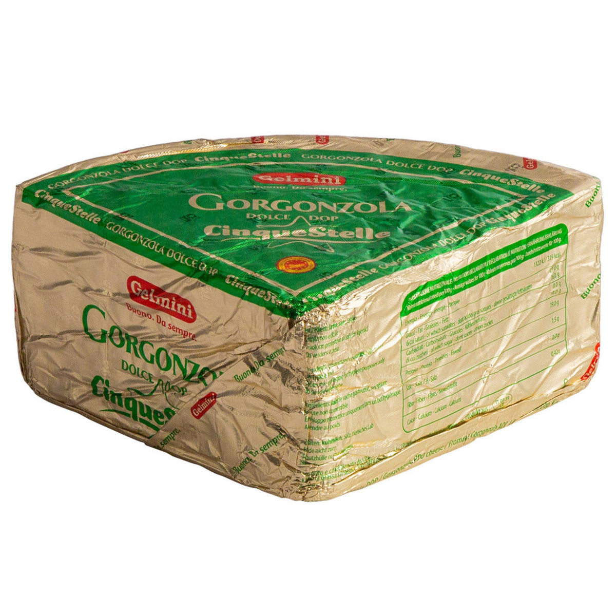 Gelmini Gorgonzola Dolce Dop Cinque Stelle Cheese ~3.4 Lbs — Ms. Chef's