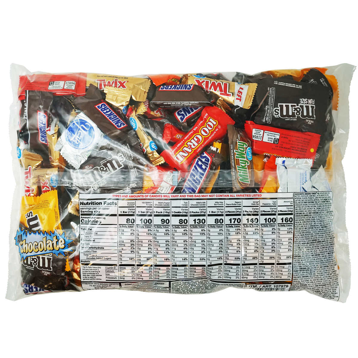 Kirkland Signature Chocolate Mini Favorites Candies 5 Lb (Bag and cont ...