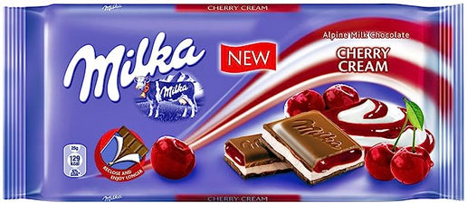 Milka Cherry Cream Chocolate Bar 3.5 Oz / 100gr (Pack of 10) — Ms. Chef's