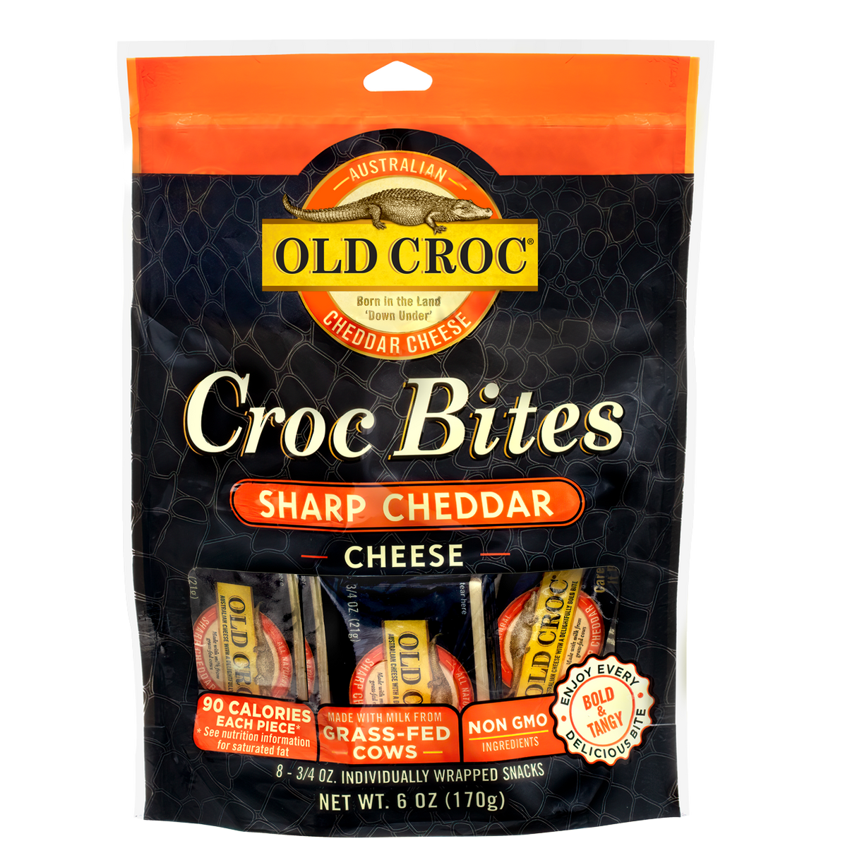 OLD CROC, Sharp Cheddar Cheese Bites, 6 oz (Pack of 3) — Ms. Chef's