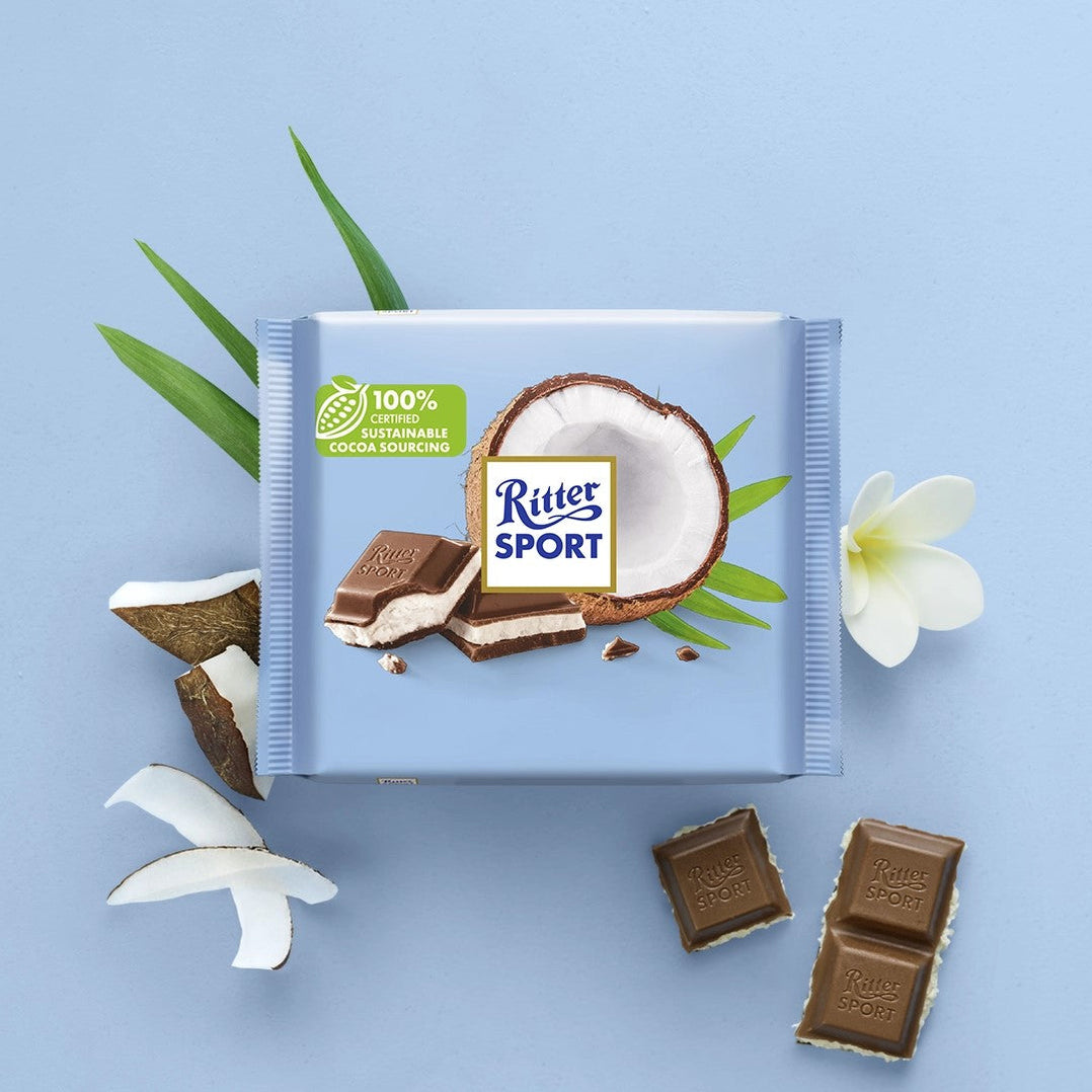 Ritter Sport Milk Coconut 3.5 Oz / 100 gr (Pack of 12) — Ms. Chef's