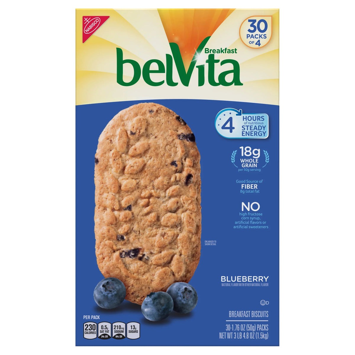 belVita Expect More Blueberry Breakfast Biscuits, 1.76 oz, 30 ct — Ms ...